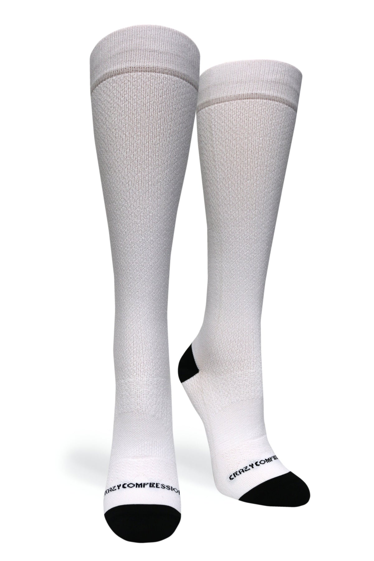 3 Pair Basic Black Bundle OTC Solid Compression Socks - Crazy Compression